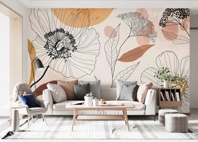 Fototapeta na míru Boho Skica Zahrady | Vliesová fototapeta na zed' | DFT5P 352431