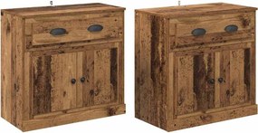 Konzole 2 ks Staré dřevo 70 x 35,5 x 67,5 cm Kompozitní dřevo 3402659