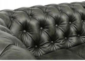 Dvoumístná pohovka z pravé kůže Chesterfield IV