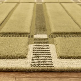 Zelený/béžový ručně tkaný vlněný koberec 160x230 cm – Asiatic Carpets