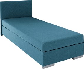 Boxspringová postel, jednolůžko, azúrová, 90x200, univerzální, ADARA