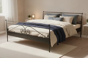 Nábytek ATIKA s.r.o. Kovová postel ARABELA Barevne provedení: stříbrná RAL 9006, Rozměr: 90 x 200 cm