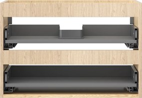 Mexen Box-A, závěsná skříňka 70 cm, 2 zásuvky, dub, 91AX0-0700-470-2-81