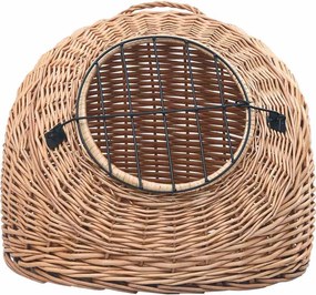 Přepravka pro kočku 60 x 45 x 45 cm přírodní vrba 170909
