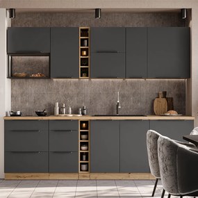 ARIA pa | horní skříňka 50 G-72 1F policová | 50 cm | ANTI FINGERPRINT povrch | artisan/šedá grafit