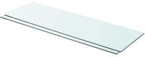 Policové desky 2 ks sklo čiré 80 x 25 cm 3051575