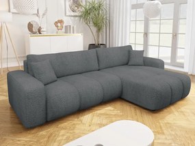 Rohová rozkládací sedačka Larow Maxi Boucle, Potah: Coral 50