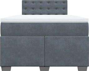 Box spring postel s matrací tmavě šedá 120 x 200 cm samet 3286295