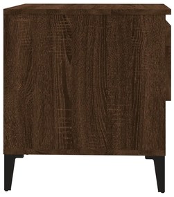 Odkládací stolek hnědý dub 50 x 46 x 50 cm kompozitní dřevo - Default Title