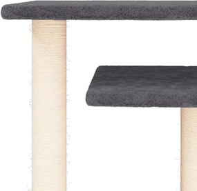 Škrabadlo pro kočky s plošinami tmavě šedé 62,5 cm 172048