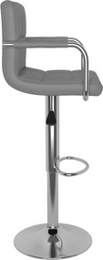 Barové stoličky 2 ks šedé umělá kůže 334598