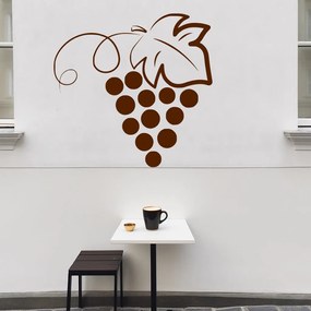 Živá Zeď Samolepka na zeď Trs hroznového vína Barva: černá