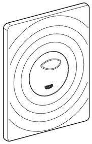 GROHE 38861000 - Ovládací tlačítko SURF 156 × 197 mm lesklý chrom