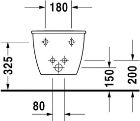 Duravit Darling New - Závěsný bidet Compact, 1 otvor pro armaturu propíchnutý, bílý 2256150000