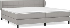 Box spring postel s matrací světle šedá 200 x 200 cm textil 3126269