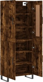 Skříň highboard kouřový dub 69,5 x 34 x 180 cm kompozitní dřevo 3199582