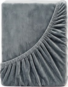 4Home Prostěradlo mikroflanel tmavě šedá, 160 x 200 cm