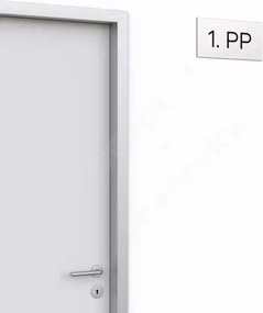 ACCEPT Označení podlaží "1. PP" - stříbrná tabulka - černý popis