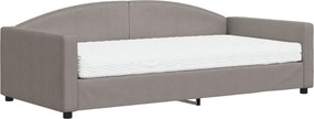 Válenda s matrací taupe 100 x 200 cm textil 3197178