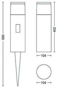 PH 17437/30/P7 Hue LED White and Color Ambiance Venkovní sloupkové svítidlo Philips Calla 17437/30/P7 černé 40cm 2200K-6500K RGB extension kit - PHILIPS HUE (915005731801)
