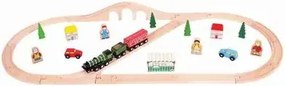Bigjigs Rail Dřevěná vláčkodráha Flying scotsman / 40 dílů / od 3 let