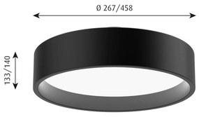 Louis Poulsen LP Circle stropní, Ø 26,7 cm černá