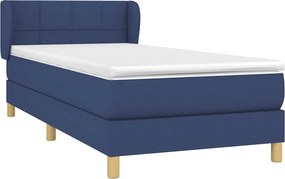 Box spring postel s matrací modrá 100 x 200 cm textil 3126787