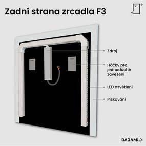 Zrcadlo do koupelny s LED osvětlením F3