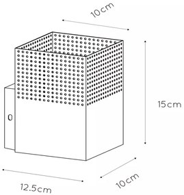Lucide 21223/01/02 - Nástěnné svítidlo RENATE 1xE27/40W/230V zlatá/černá