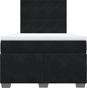 Box spring postel s matrací černá 120 x 190 cm samet 3290854