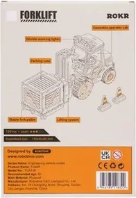 RoboTime dřevěné 3D puzzle Vysokozdvižný vozík / od 8 let / 139 dílků