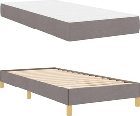 Postel s boxspringem Taupe 100 x 200 cm textil 3398546