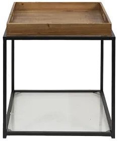 Odkládací stolek dřevo a kov