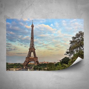 Plakát - Eiffelovka při západu slunce (60x40 cm) - PopyDesign