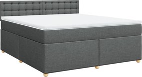 Box spring postel s matrací tmavě šedá 180x200 cm textil 3286774