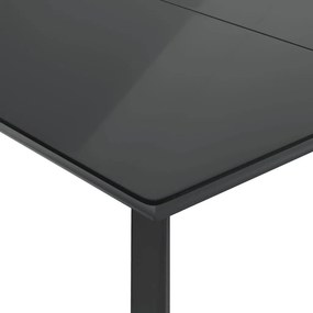 3dílný bistro set s poduškami černý polyratan 3212089