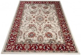 Kusový koberec klasický DUBAI L752B bílý červený Rozměr: 300x400 cm