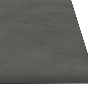 Nástěnné panely 12 ks tmavě šedé 60 x 15 cm samet 1,08 m² - Default Title