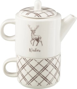 Čajový set Tea for One s jelenem v krabičce - 20*9*18 cm / 450/ 200 ml