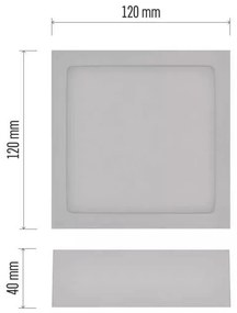Emos lighting LED přisazený panel NEXXO 12cm, 7,6W, CCT, čtvercový, bílý
