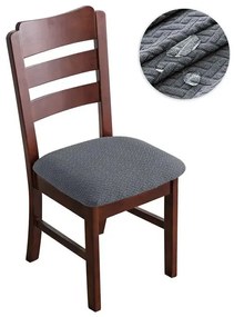 Žakárové vzorované potahy na sedátko jídelní židle (vzor cik-cak) Barva: T2-grey (šedá)