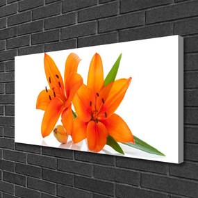 Obraz na plátně Oranžové Květiny 125x50 cm