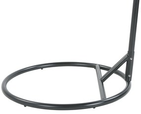 Závěsné křeslo ø 102 cm z umělého ratanu černé ALBA Beliani