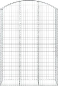 Klenutý gabionový koš 150 x 50 x 200/220 cm pozinkované železo 153460