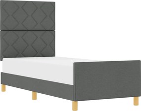 Rám postele s čelo Tmavě šedá 80 x 200 cm textil 3344761