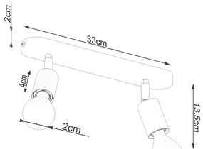 Bodové svítidlo Fornes 2, černé tělo svítidla, (možnost polohování)