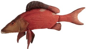 Červený polštář Fish Paul - 93*34*17cm