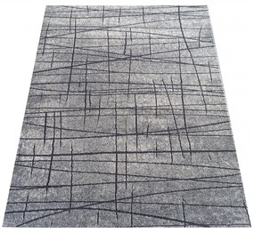 Moderní abstraktní šedý koberec Šířka: 80 cm | Délka: 150 cm