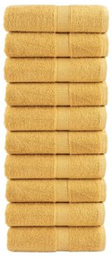 Prémiové ručníky pro hosty SOLUND 10 ks zlaté 30x50 cm 600 g/m² 137280