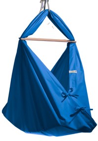 Hojdavak Závěsná kolébka modrá HOJDAVAK BABY s ortopedickou matrací, Zvolte velikost kolébky Standard